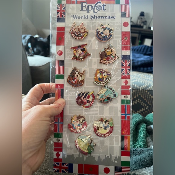 Disney | Other | Disney Epcot World Showcase Pin Collection Red Blue ...